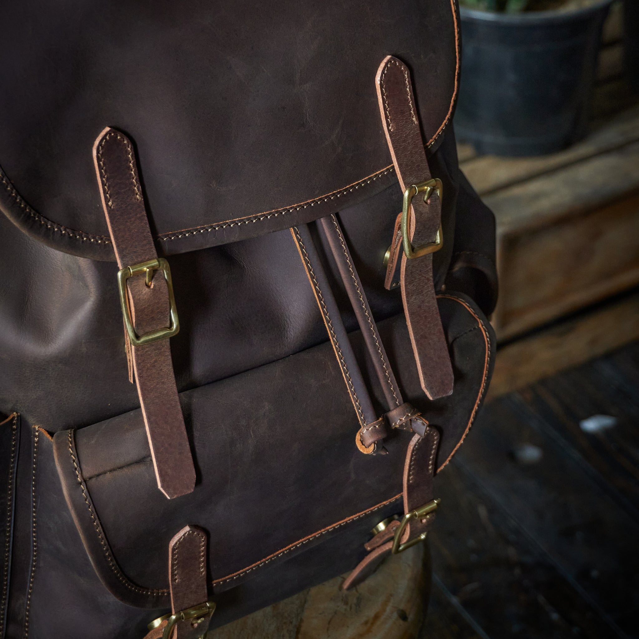 Vintage Bergan Leather Backpack (Vintage Brown) – Craft & Glory ...