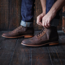Long Wing Brogue - Goodyear Welted Boots India – Craft & Glory ...